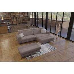 Sit & More Ecksofa SIT & MORE, B:290cm H:88cm T:178cm, grau, 95%Polyester 5%Polyamid, Wohnzimmer, Sofas, "Bolero L-Form"