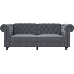 3-Sitzer DOREL HOME, B:236cm H:83cm T:87cm, grau, Veloursstoff 100% Polyester, Sofas, "Felix, Schlafsofa 236 cm, (Liegefläche 108x190cm),