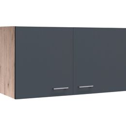 H&auml;ngeschrank Flex-Well, B:100cm H:54,8cm T:32cm, grau, Holzwerkstoff, K&uuml;che, Schr&auml;nke, "Morena", (B x H x T) 100 x 54,8 x 32 cm - als Eckl&ouml;sung