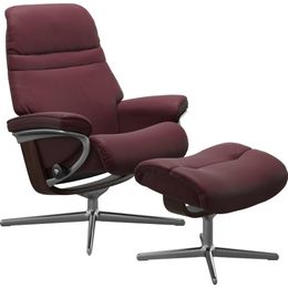 Relaxsessel stressless, B:83cm H:105cm T:74cm, rot, Leder BATICK: BATICK ist ein leicht korrigiertes, durchgef&auml;rbtes und genarbtes M&ouml;belleder, bei