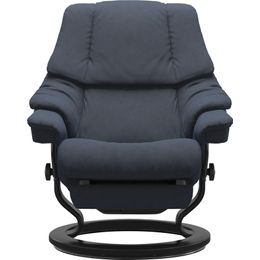 Relaxsessel stressless, B:79cm H:98cm T:78cm, blau, Leder BATICK: BATICK ist ein leicht korrigiertes, durchgefärbtes und genarbtes Möbelleder, bei