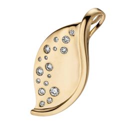 Jobo Damen Kettenanh&auml;nger "Anh&auml;nger mit 17 Diamanten", SI = kleine Einschl&uuml;sse, Diamanten Gelbgold 585, gelb, Diamanten, Gelbgold 585,