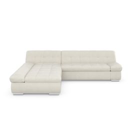 Ecksofa DOMO collection, B:297cm H:80cm T:173cm, beige, Struktur fein 100% Polyester;Chenilleoptik 100% Polyester;SOFTLUX/Struktur fein 100%