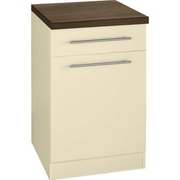 Wiho-K&uuml;chen Unterschrank WIHO K&Uuml;CHEN, B:50cm H:85cm T:60cm, beige, K&uuml;che, Schr&auml;nke, "Unna", 50 cm breit