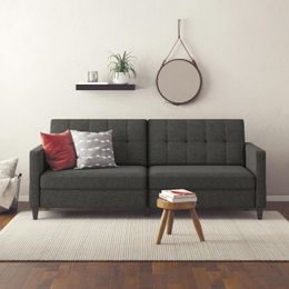 3-Sitzer DOREL HOME, B:203cm H:83cm T:83cm, grau, Webstoff 100% Polyester, Sofas, "Hartford II", Bettfunktion, R&uuml;ckenlehne 2-teilig, 3-fach