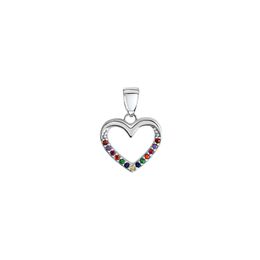 Vivance Damen Kettenanh&auml;nger "925-Sterling Silber rhodiniert Kristalle", one-size, Silber 925 (Sterlingsilber), 1,1 g, bunt, Silber 925
