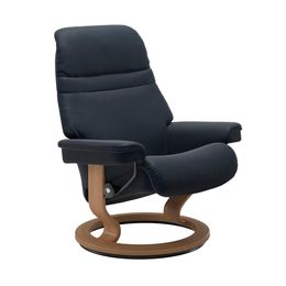 Relaxsessel stressless, B:79cm H:103cm T:73cm, blau, Leder BATICK: BATICK ist ein leicht korrigiertes, durchgefärbtes und genarbtes Möbelleder, bei