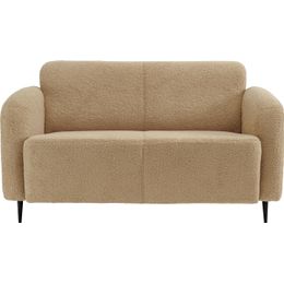 2-Sitzer Inosign, B:140cm H:76cm T:90cm, beige, Struktur fein 100% Polyester;Luxus-Microfaser weich 100% Polyester, Sofas, "Marone"