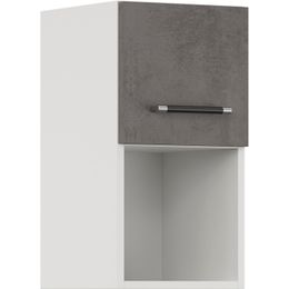 Klapph&auml;ngeschrank IMPULS K&Uuml;CHEN, B:30cm H:57,9cm T:34,2cm, grau, Dekorfolie, Holzwerkstoff, Schr&auml;nke, ""Prag und Valencia", Breite/H&ouml;he: 30/57,9 cm",