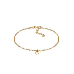 Elli Damen Armband "Herz Liebe Romantik Erbskette 925 Silber", 16cm, ohne Stein, Silber 925 (Sterlingsilber), gold, Silber 925 (Sterlingsilber),