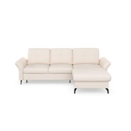 Ecksofa Places of Style, B:258cm H:91cm T:165cm, beige, 100% Polyester, Wohnzimmer, Sofas, "Calando L-Form", wahlweise mit Bettfunktion, Bettkasten