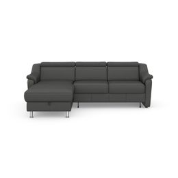 Sit & More Ecksofa SIT & MORE, B:257cm H:84cm T:166cm, grau, Wohnzimmer, Sofas, "Freetown L-Form", inklusive Kopfteilverstellung und komfortablem Federkern