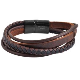 Adelia´s ADELIA ́S Herren Edelstahlarmband "Herren Armband aus Edelstahl 22 cm", 22, Edelstahl, braun, Edelstahl, Armbänder