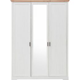 Kleiderschrank Schlafkontor, B:164cm H:220cm T:64cm, braun, MDF, Spanplatte, Schlafzimmer, Schränke, "Jasmin II", im Landhausstil