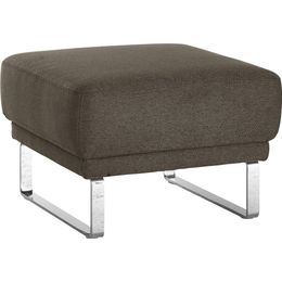 Hocker Places of Style, B:65cm H:47cm T:65cm, braun, Wohnzimmer, Hocker, "Apiro", passend zur Serie Aprio in Stoff