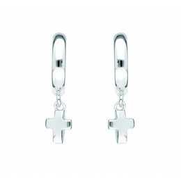 Adelia&acute;s ADELIA ́S Damen Paar Ohrh&auml;nger "1 Paar 925 Silber Ohrringe / Creolen Kreuz &Oslash; 11,7 mm", Damen & Herren, Silber 925 (Sterlingsilber), silber, Silber 925