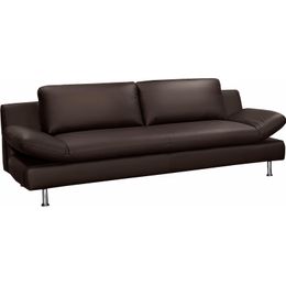 3-Sitzer Places of Style, B:221cm H:80cm T:90cm, braun, NaturLEDER - &raquo;Madras&laquo; (echtes Rindsleder), Sofas, "Redding", in Naturleder
