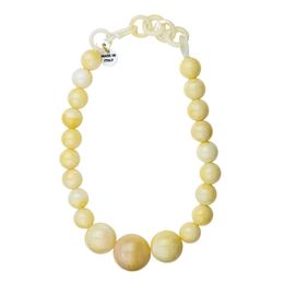 Damen Kette mit Anhänger "Cynthia", beige, Basic, Collezione Alessandro, Kunstfaser, Halsketten, Perlen in verschiedenen Größen