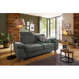 2,5-Sitzer Home Affaire, B:193cm T:96cm, grau, Luxus-Microfaser Florence (100% Polyester);Luxus-Microfaser weich (90% Polyester, 10%