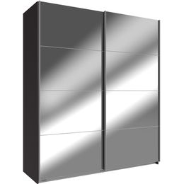 Schwebetürenschrank wimex, B:180cm H:210cm T:65cm, grau, Schränke, "Easy", mit Vollspiegel