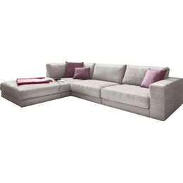 Ecksofa 3C CANDY, B:325cm H:86cm T:222cm, silber, Korpus/Basismaterial: 100% Polyester. Sitzfläche: 100% Polyester, Wohnzimmer, Sofas, "Enisa II