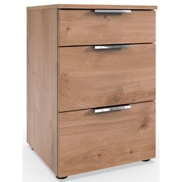 Nachtkommode wimex, B:41cm H:61cm T:41cm, braun, Spanplatte, Sideboards, "Level by fresh to go", 3 Schubladen mit soft-close Funktion, 41cm breit,
