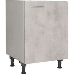 Sp&uuml;lenschrank Nobilia, B:60cm H:87cm T:58,3cm, grau, K&uuml;che, Schr&auml;nke, ""Riva", Ausrichtung w&auml;hlbar, vormontiert, in den Breiten", 45 und 60 cm, mit