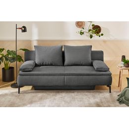 Jockenhöfer Schlafsofa, B:197cm T:100cm, grau, JOCKENHÖFER GRUPPE, Korpus: 100% Polyester;Kissen: 100% Polyester, Kinderzimmer, Sofas, "Jonas", als Dauerschläfer