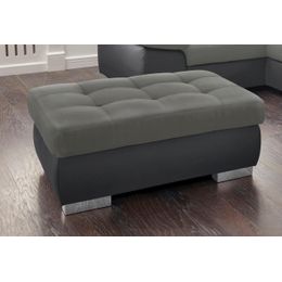 Sit & More Hocker SIT & MORE, B:100cm H:41cm T:65cm, schwarz, Luxus-Microfaser ALTARA NUBUCK (100% Polyester) / Feinstruktur (100% Polyester);NaturLEDER (echtes