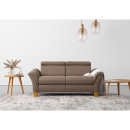 2,5-Sitzer Home Affaire, B:185cm H:84cm T:93cm, braun, 100% Polyester, Sofas, "Lindgren", wahlweise mit TV-Funktion, links oder beidseitig,