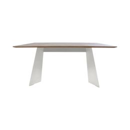 K+w Komfort & Wohnen Esstisch, H:75cm T:90cm, braun, K+W KOMFORT & WOHNEN, Garten, Tische, "Cube", in Nachbildung Risseiche dunkel, Untergestell in 2 Farben