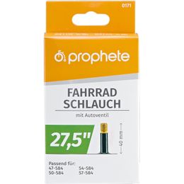 Prophete Fahrradschlauch "Fahrradschlauch", 48mm, Autoventil (AV), 27,5 Zoll (69,85cm), schwarz, Fahrradschläuche
