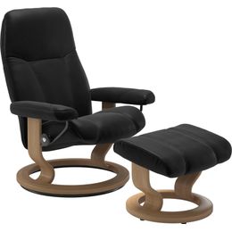 Relaxsessel stressless, B:85cm H:100cm T:77cm, schwarz, Leder BATICK: BATICK ist ein leicht korrigiertes, durchgefärbtes und genarbtes Möbelleder,