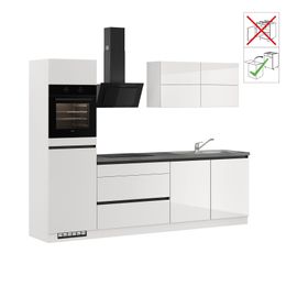 K&uuml;chenzeile IMPULS K&Uuml;CHEN, B:280cm H:207,6cm T:60cm, grau, Komplettk&uuml;chen-Sets, ""Hamburg", Ausrichtung w&auml;hlbar, Schubk&auml;sten mit Soft-Close",