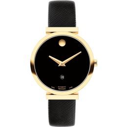 Movado Damen Automatikuhr "MUSEUM Classic Automatic 32 mm, 0607676", schwarz, Armbanduhren, Armbanduhr, Damenuhr, mechanische Uhr, Swiss Made,