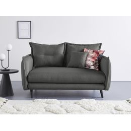 2-Sitzer Inosign, B:162cm H:94cm T:110cm, grau, Sofas, "Lazio", inklusive 1 Stk. Wende- und 1 Stk. Zierkissen