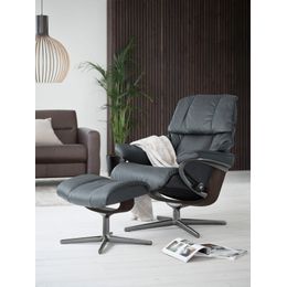 Relaxsessel stressless, B:79cm H:99cm T:75cm, blau, Leder BATICK: BATICK ist ein leicht korrigiertes, durchgefärbtes und genarbtes Möbelleder, bei