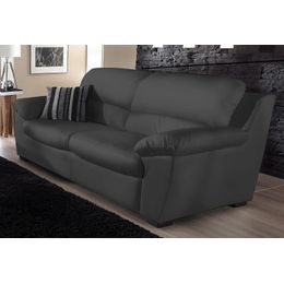 2,5-Sitzer COTTA, B:183cm H:87cm T:89cm, schwarz, Luxus-Microfaser aus 100% Polyester;NaturLEDER (echtes Rindsleder), Sofas, "Dani"