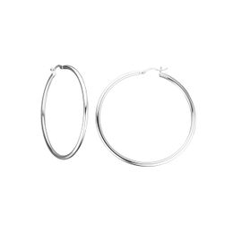 Jobo Damen Paar Creolen "Ohrringe rund", 55,6mm, Silber 925 (Sterlingsilber), silber, Silber 925 (Sterlingsilber), Ohrringe, rund 925 Silber