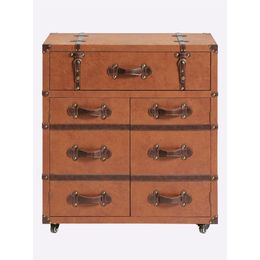 Kommode HEINE HOME, B:80cm H:87,5cm T:40cm, braun, Kunststoff, MDF, Polyester, Sideboards