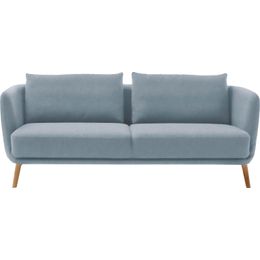 Schöner Wohnen Kollektion 3-Sitzer, B:210cm H:71cm T:91cm, blau, SCHÖNER WOHNEN-KOLLEKTION, 16% Baumwolle, 79% Polyester, 5% Polyacryl, Sofas, "Pearl - 5 Jahre