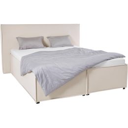 Polsterbett, B:193cm L:213cm, beige, LeGer Home by Lena Gercke, 100% Polyester, Betten, "Isaline", wahlweise ohne Matratze oder mit 3 Matratzenarten,