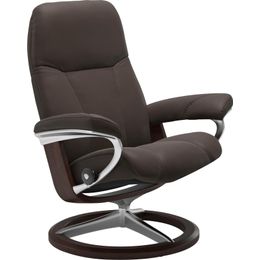 Relaxsessel stressless, B:82cm H:102cm T:72cm, braun, Leder BATICK: BATICK ist ein leicht korrigiertes, durchgef&auml;rbtes und genarbtes M&ouml;belleder, bei