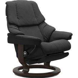Relaxsessel stressless, B:79cm H:98cm T:78cm, grau, Leder BATICK: BATICK ist ein leicht korrigiertes, durchgefärbtes und genarbtes Möbelleder, bei