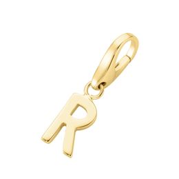 Damen Charm Buchstabe "Buchstabe R, Silber 925", gold, Giorgio Martello MILANO, Silber 925 (Sterlingsilber), Charms