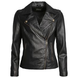 JCC Damen Bikerjacke "1703", schwarz, Gr. 40, Obermaterial 100% Ziegenleder / Futter: 100% Baumwolle, Jacken