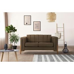 2-Sitzer Home Affaire, B:160cm H:74cm T:88cm, braun, Sofas, "Haki"