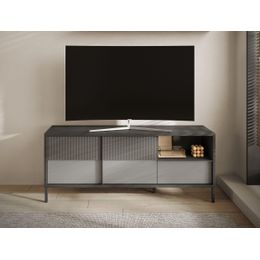 Lowboard Inosign, B:156cm H:64cm T:40cm, grau, Wohnzimmer, Sideboards, "Everest Breite 156 cm, TV-Board mit 2 Türen u. 1 Schubkasten", Fernsehtisch,