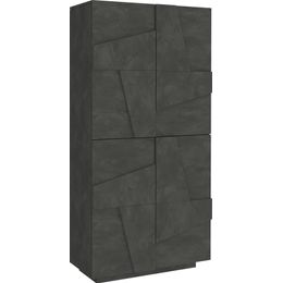 Schuhschrank Inosign, B:81cm H:167,2cm T:38cm, grau, Holzwerkstoff, Flur, Schr&auml;nke, "Ping"