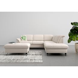 Sit & More Ecksofa SIT & MORE, B:261cm T:224cm, grau, 95% Polyester, 5% Polyamid, Wohnzimmer, Sofas, "Maggiore L-Form", wahlweise mit Kopfteilverstellung,